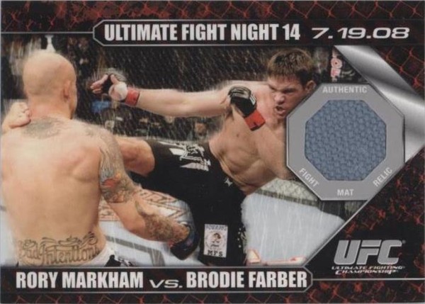 2009 Topps UFC Round 1 - Debut Mat Relics #DM-MF Rory Markham, Brodie ...