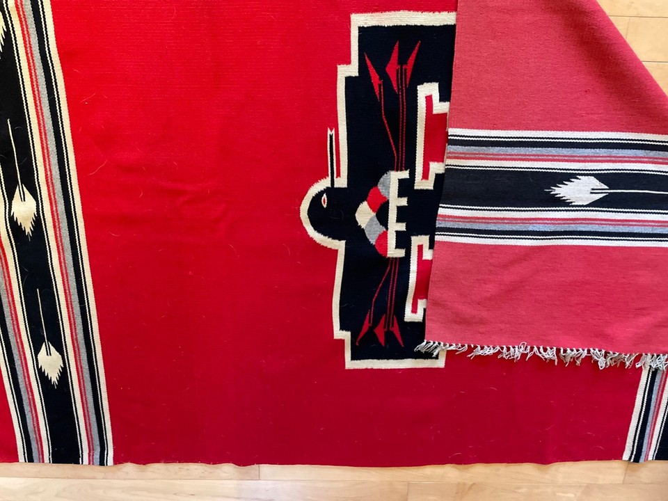 Vintage Chimayo THUNDERBIRD weaving, C. 1950's, unique offering, rare ...