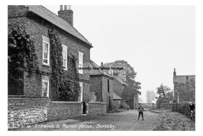 pt0459 - Entrance to Manor House , Scrooby , Nottinghamshire - Print ...
