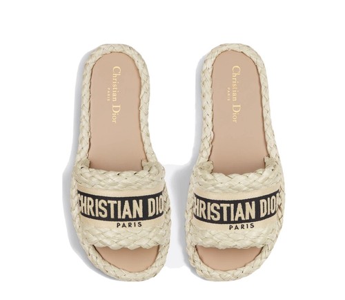 Christian Dior Raffia Dway slides 36.5 | eBay