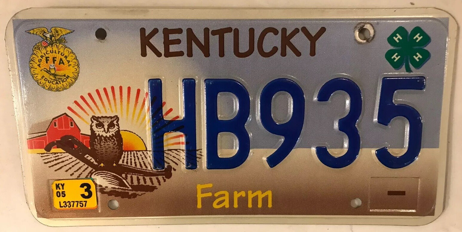 AGRICULTURE FARM license plate Farmer Rancher Cattleman Owl Fruit ...