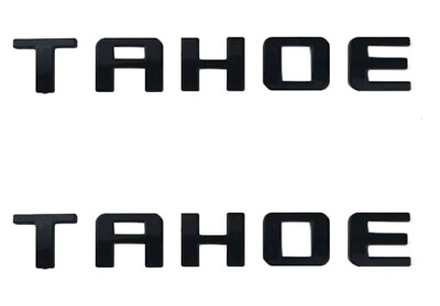 2 New Chevrolet TAHOE Matte Black Letter Emblems (for 15825693) Free US ...