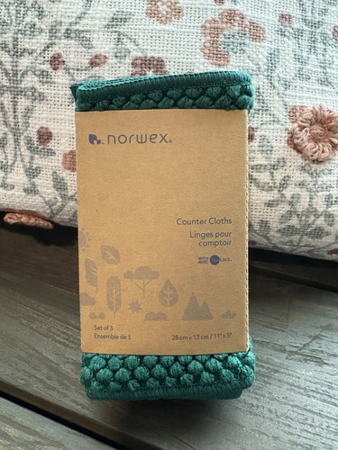 Norwex Three Pack NIP Counter Cloths Special Edition Emerald Green ...