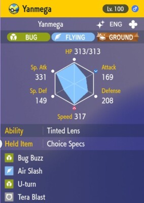 Pokemon Scarlet and Violet 6iv Shiny Max EV Yanmega | eBay