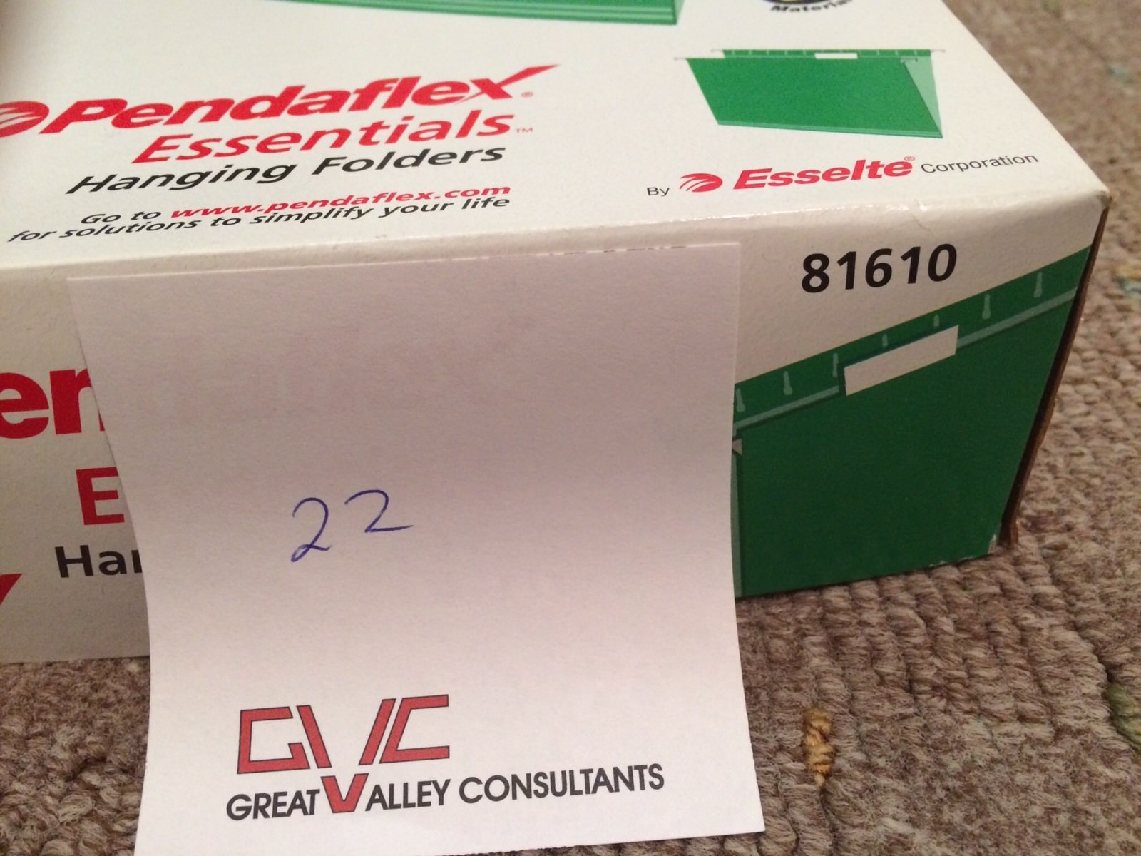 Esselte Ess-81610 Hanging Folder - Letter 8.5" X 11" 1/5 Tab Cut 25 / ...