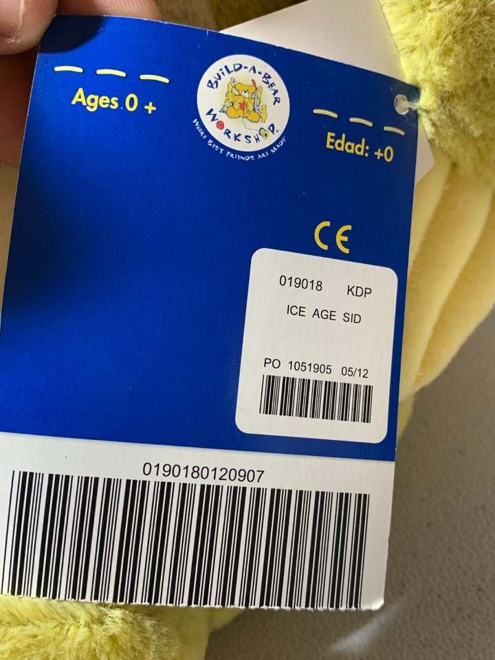 Build A Bear Sid The Sloth Ice Age Soft Toy Plush with tags | eBay