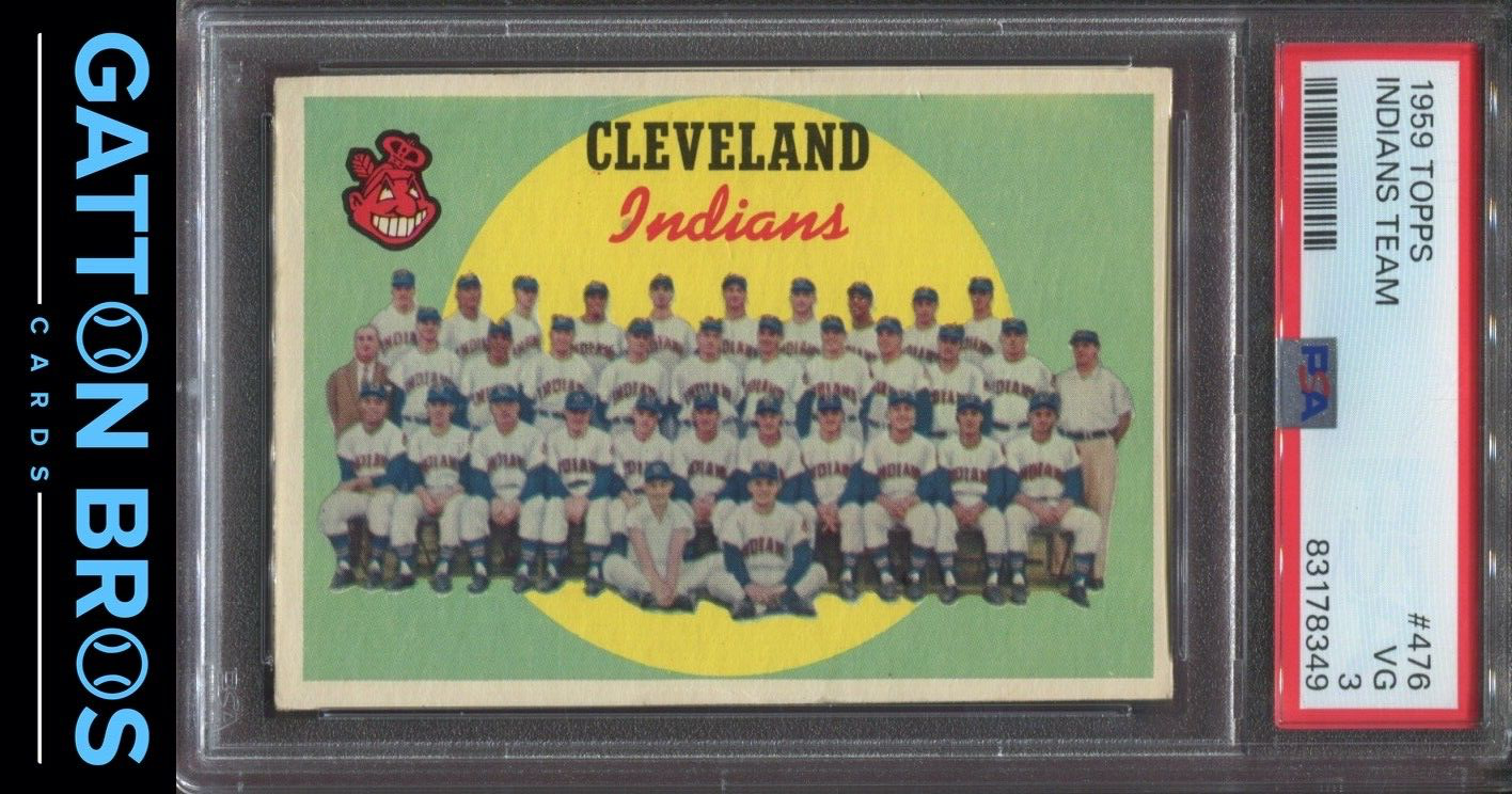 1959 Topps Indians Team #476 PSA 3 VG | eBay