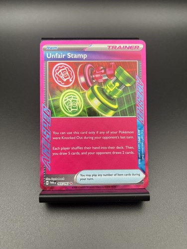 Pokemon Card Unfair Stamp Ace Spec Holo Twilight Masquerade 165/167 NM ...
