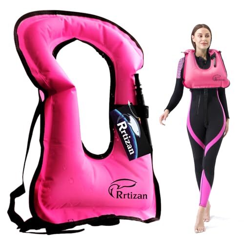 Snorkel Vest, Adults Portable Inflatable Swim Vest Buoyancy Aid Swim ...