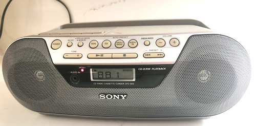 Sony CFD-S05 Boombox CD Radio Cassette Player Recorder Portable TESTED ...