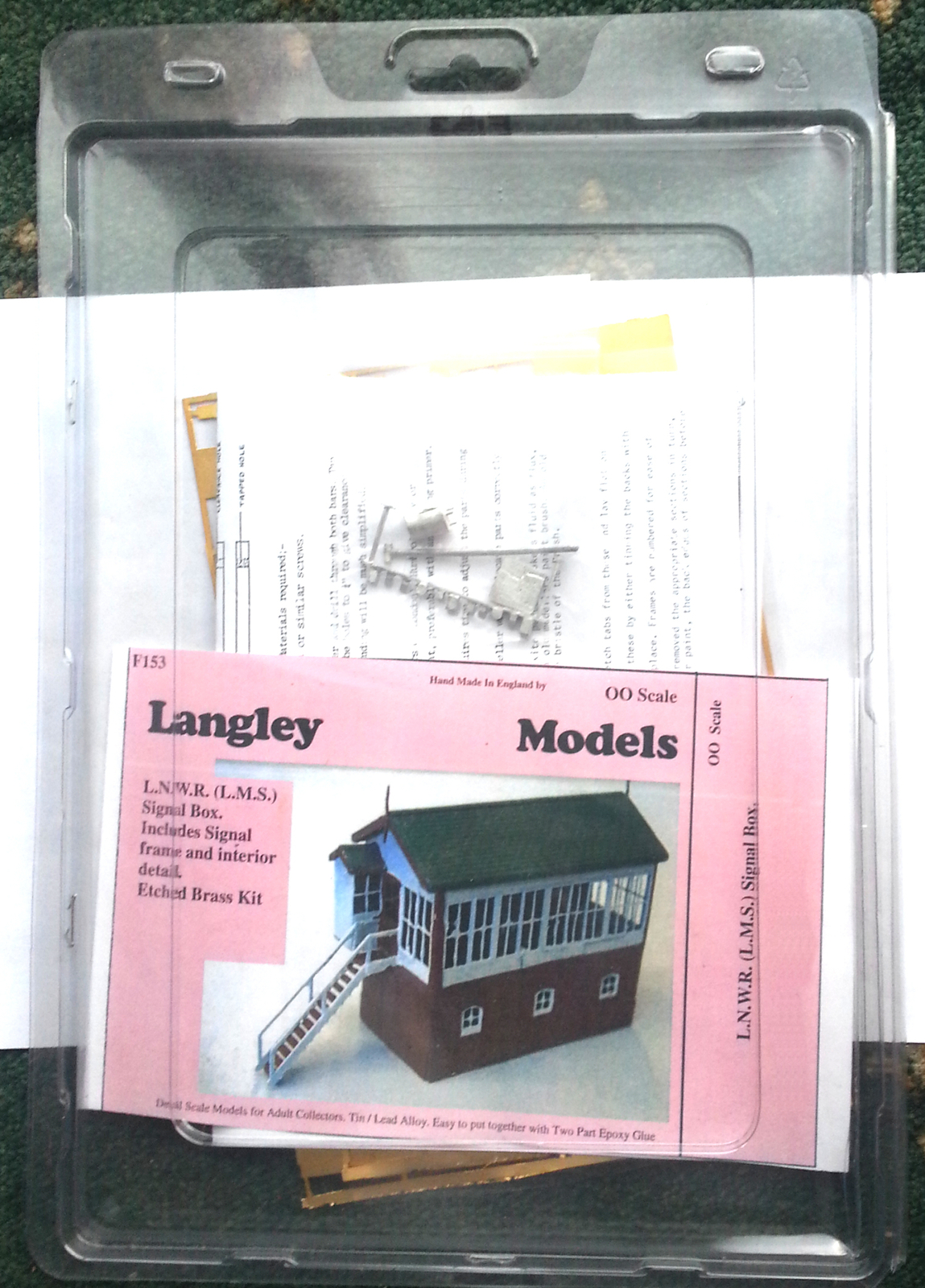 LNWR LMS standard Signal Box F153 UNPAINTED OO Scale Langley Models Kit ...