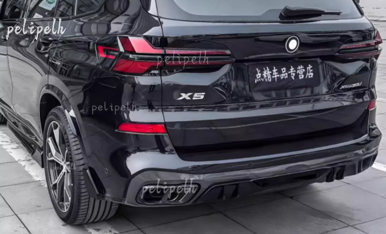 Black Steel Muffler Pipe Tips Replace For BMW X5 G05 X6 G06 X7 G07 LCI ...