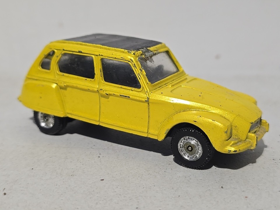 Vintage Corgi 287 Citroen Dyane Yellow Diecast Model Original Toy Car ...