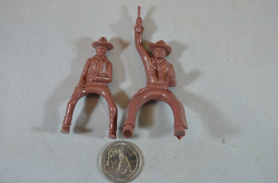 Marx Western Riding Cowboys Brown | eBay