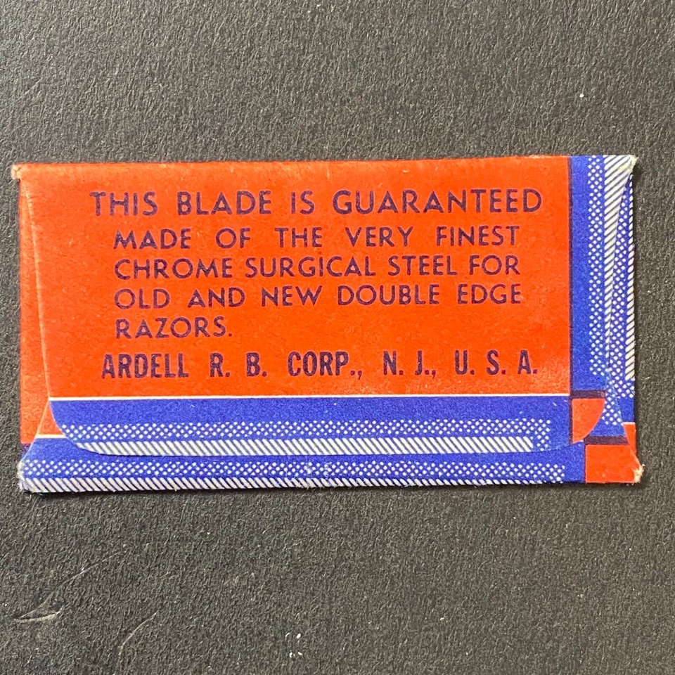 Smith New Blade Ardell R.B. NJ c1930's-40's Shaving Razor Blade Packet ...