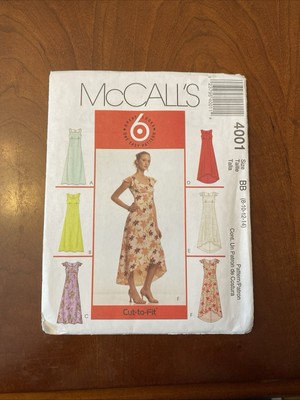 McCall's Summer Dress Sewing Pattern Size BB 12-14 Pattern 4001 Cut 6 ...