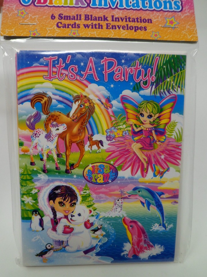 Lisa Frank Blank Invitations 6pk | eBay UK