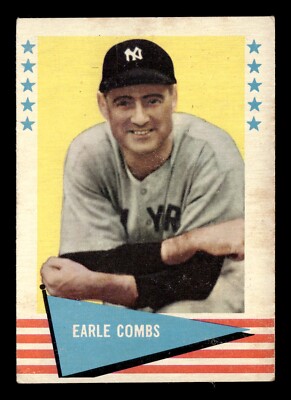Earle Combs 1961 Fleer Baseball Greats (F418-3) #17 New York Yankees GD ...