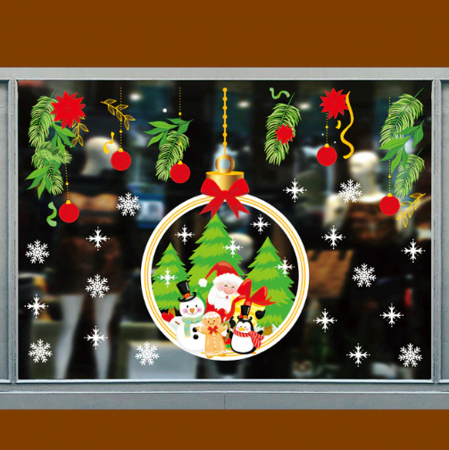 stickers Christmas Decoration Window Santa Gifts Merry Chrismas Mirror ...