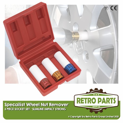Wheel Nut Bolt Removal Socket For Ford. Deep Stud Tool Set 17-19-21mm ...