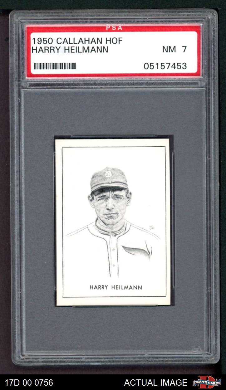 1950 Callahan Hall of Fame Harry Heilmann A Tigers PSA 7 - NM 17D 00 ...