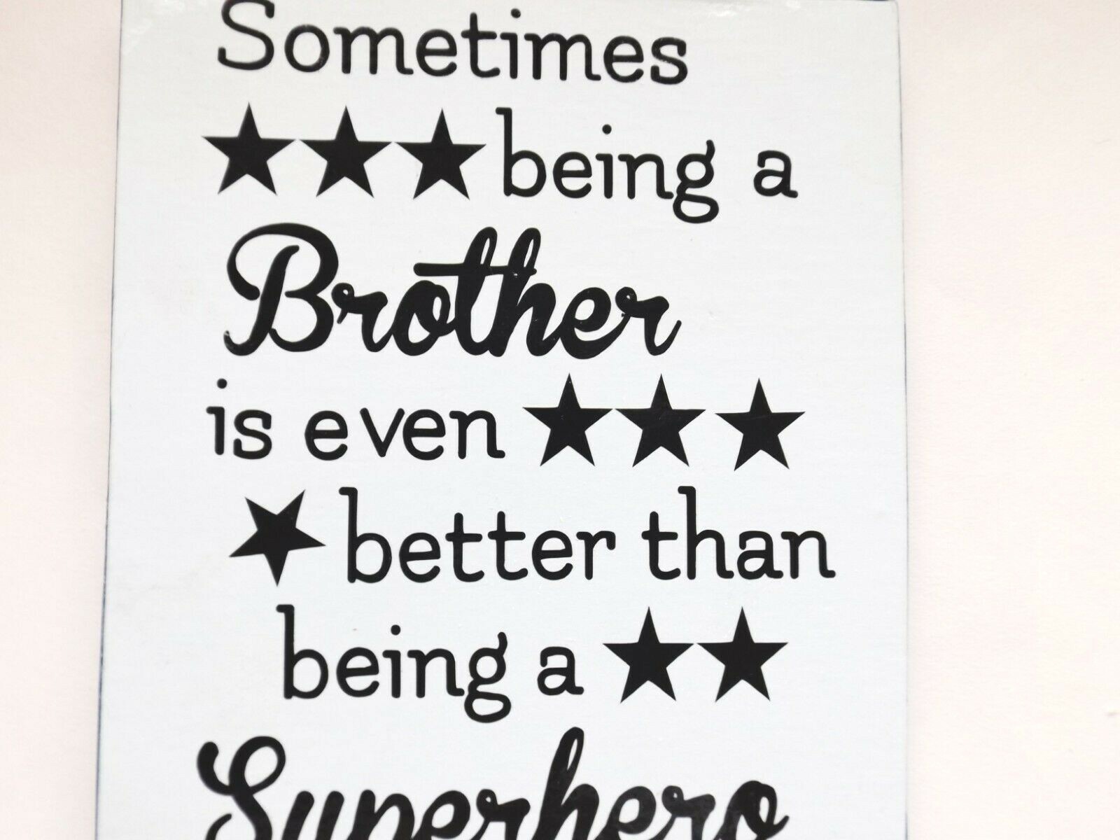 Brothers Superhero Quote Wall Plaque Boys Siblings Sign Decor Gift For ...