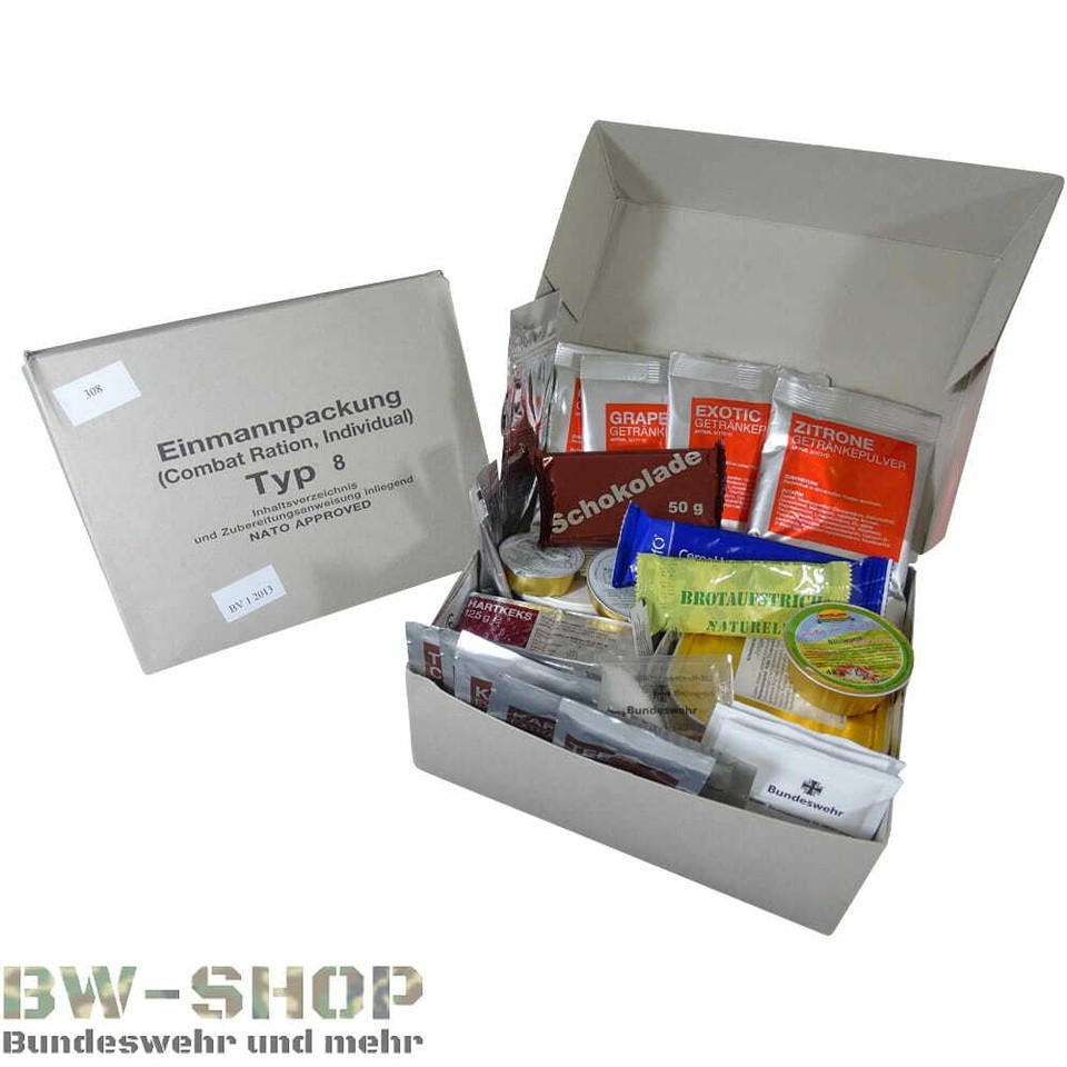 ORIGINAL BUNDESWEHR EPA BW EINMANNPACKUNG ESSEN RATION OUTDOOR MENÜ ...