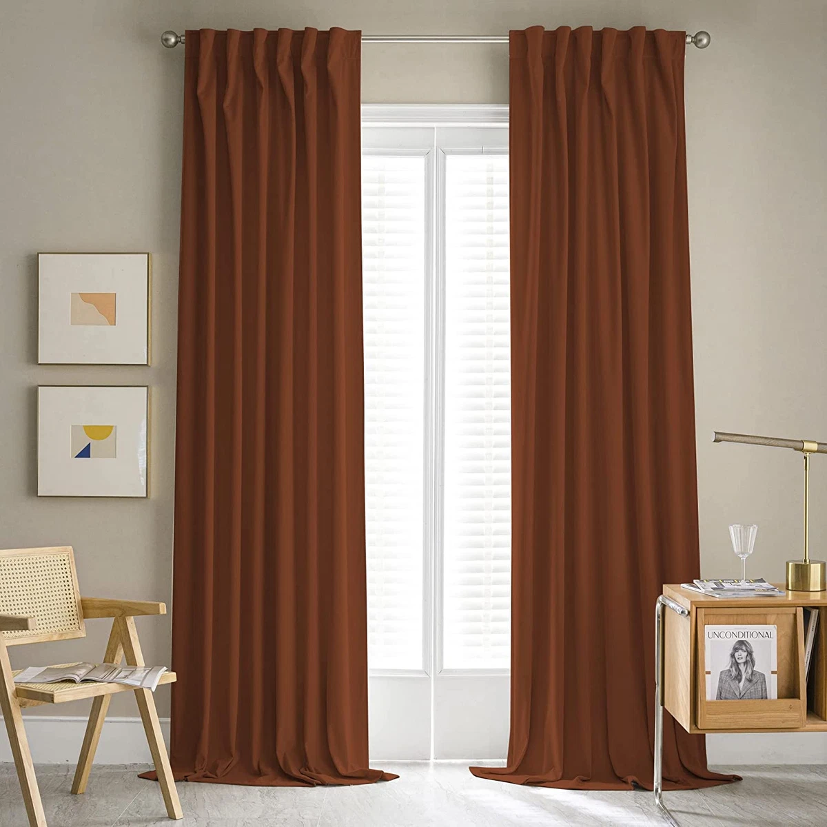 Rust Colored Living Room Curtains | Baci Living Room