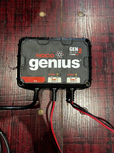 Noco Genius Gen2 Mini 2 Bank 8 Amp Marine Onboard Charger and ...