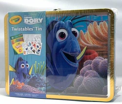 Crayola Disney Pixar Finding Dory Twistables Crayons , Tin Lunchbox NEW ...