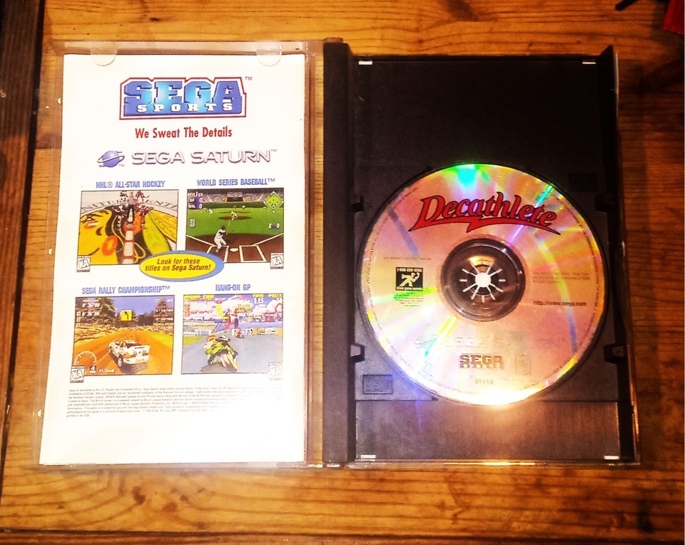 sega saturn decathlete with book & case | eBay