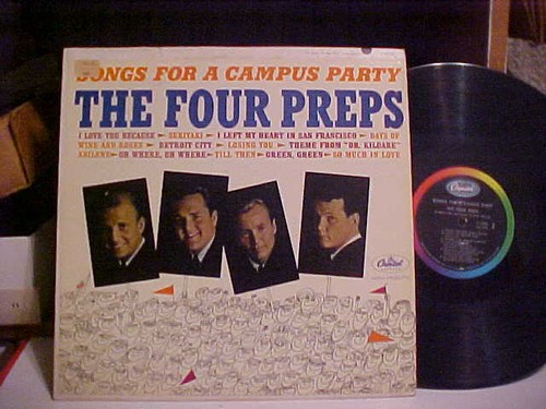 THE FOUR PREPS LP SONGS FOR A CAMPUS PARTY CAPITOL RECORDS VINYL HI-FI ...