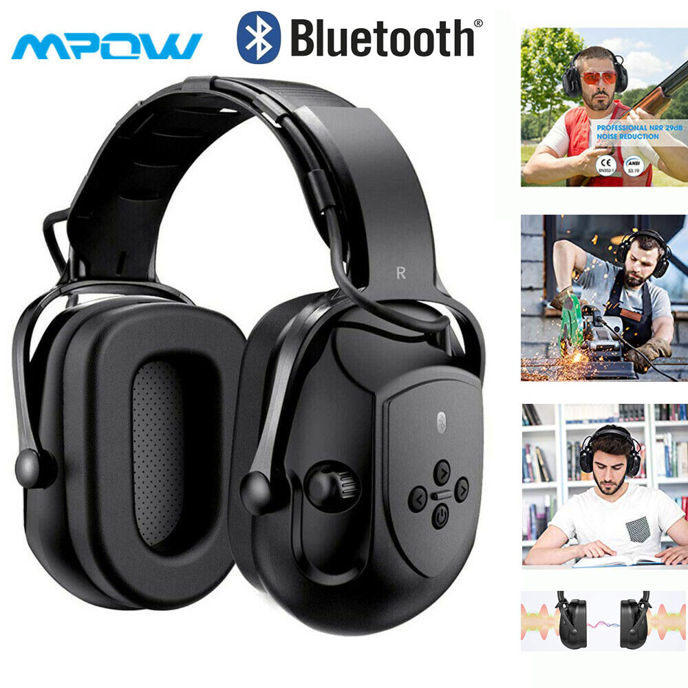 Mpow Electronic Hearing Protector Safety Ear muffs Bluetooth Wireless ...