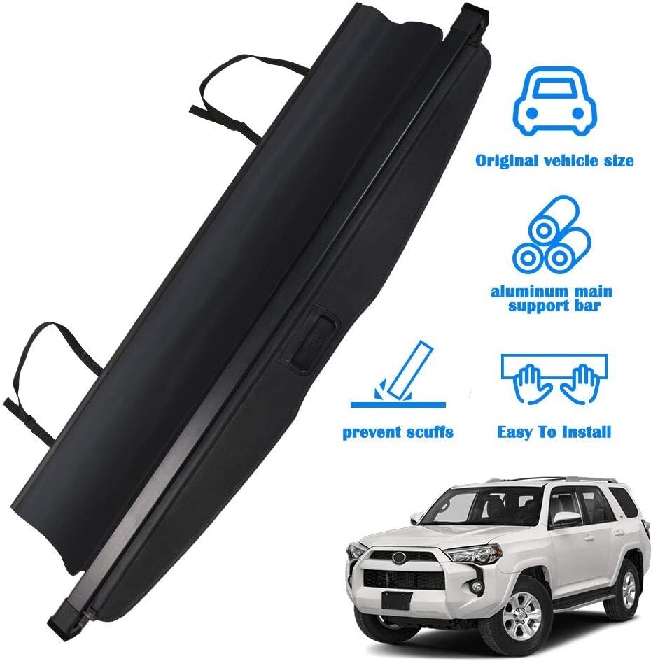 For Toyota 4Runner 10-24 Cargo Cover No Gap Retractable Rear Trunk ...