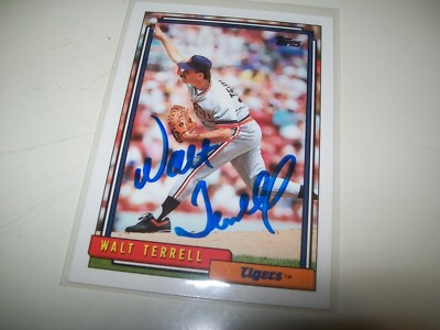 1992 TOPPS WALT TERRELL AUTOGRAPH SIGNED AUTO #722 DETROIT TIGERS | eBay