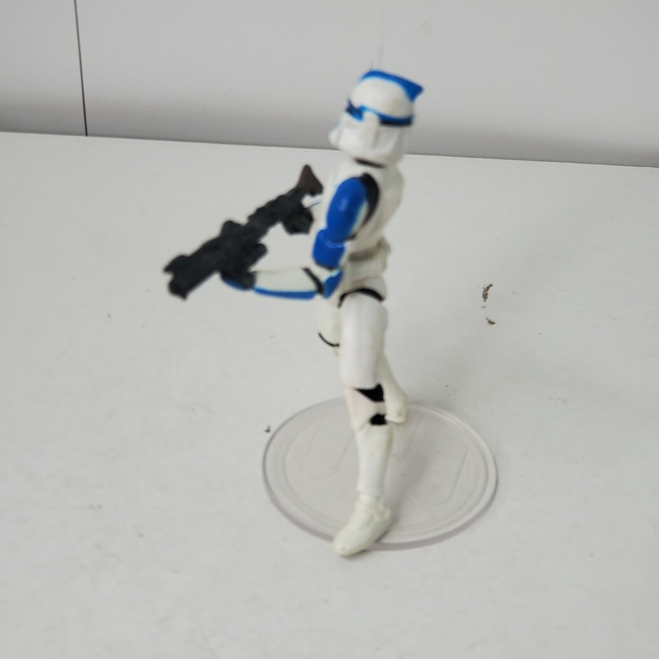 Star Wars Army of the Republic Blue Clone Trooper LIEUTENANT 2003 ...