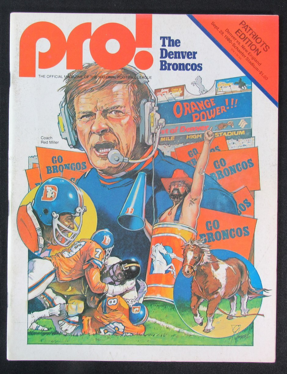 1980 Pro! Denver Broncos vs. New England Patriots Program 09/29 | eBay