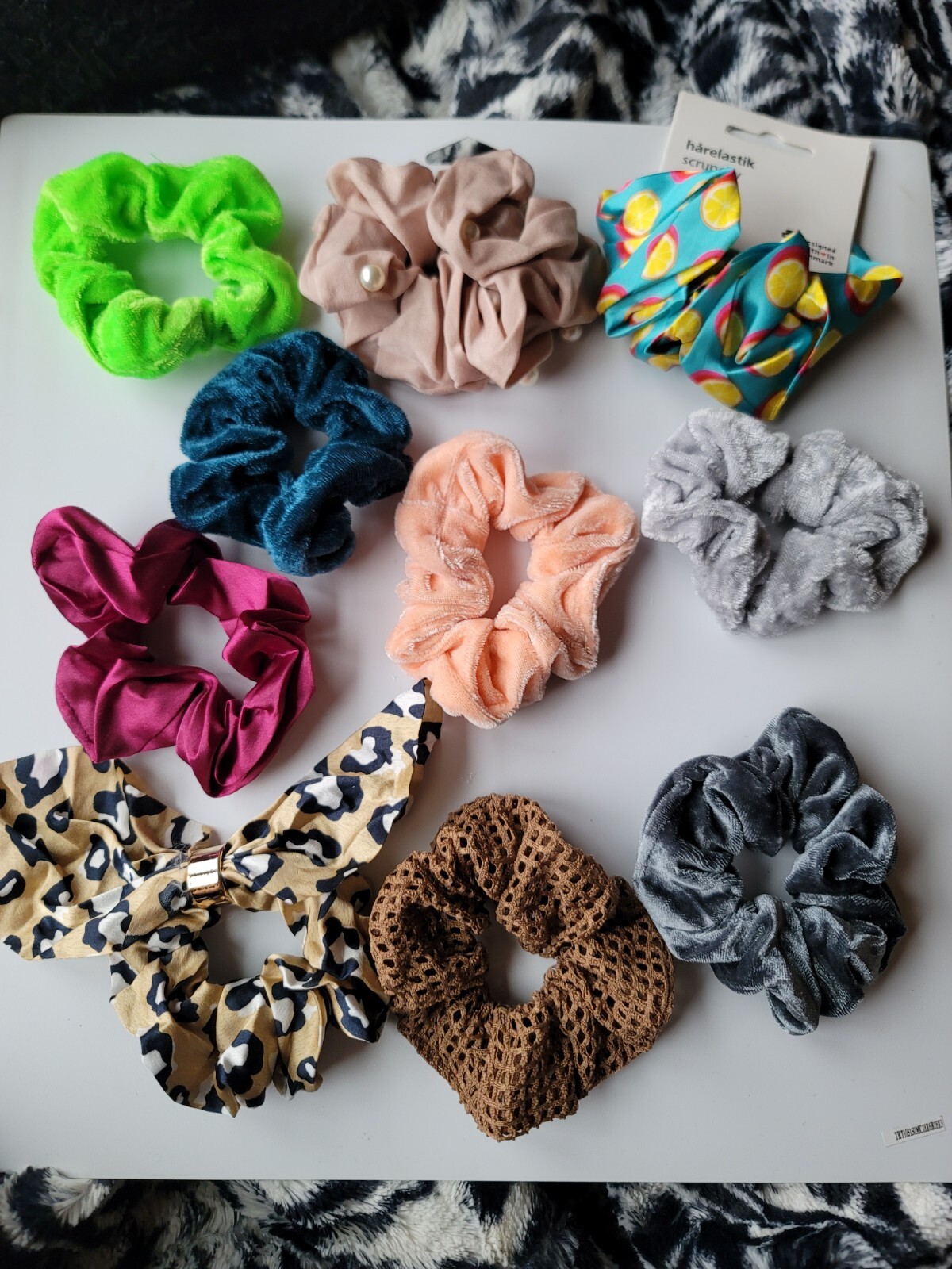 Assortment Of Scrunchies 20 Variety Of Velvet, Silk, Cotton | eBay