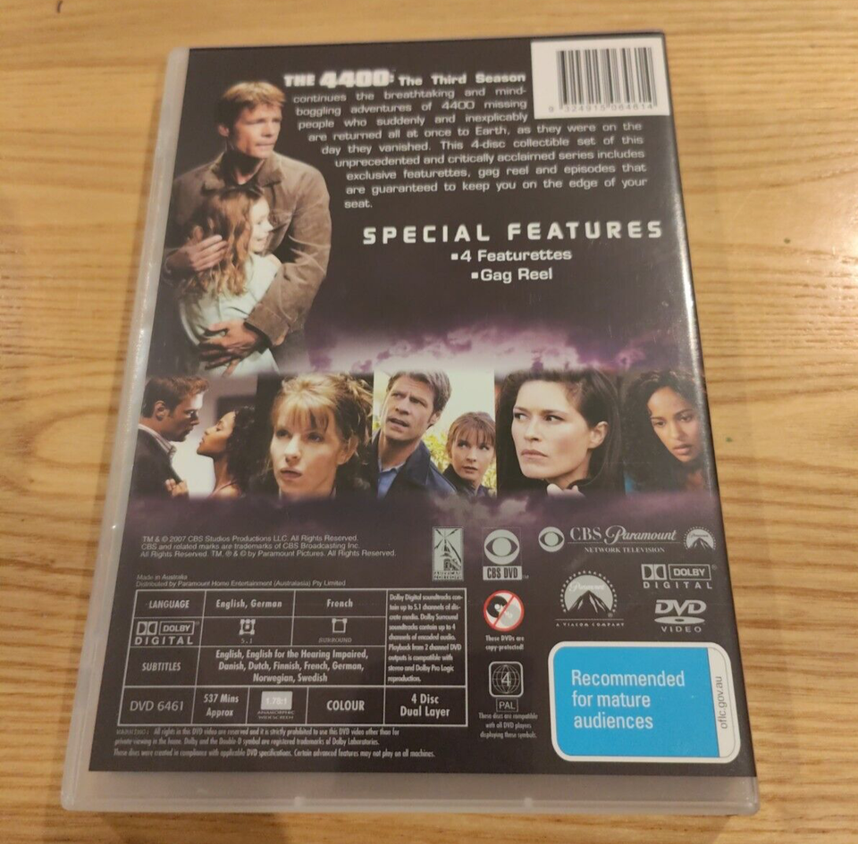 THE 4400 DVD season 3 R4 - drama tv series teen comedy action VGC rare ...