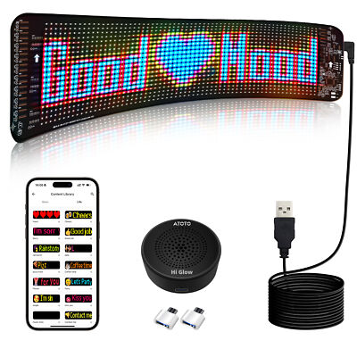 ATOTO Scrolling LED Sign Panel AI Voice Control for Shop Bar Car IP66 ...