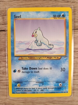 Seel - 81/105 - Neo Destiny - Common - Pokemon Card - Unlimited - NM | eBay