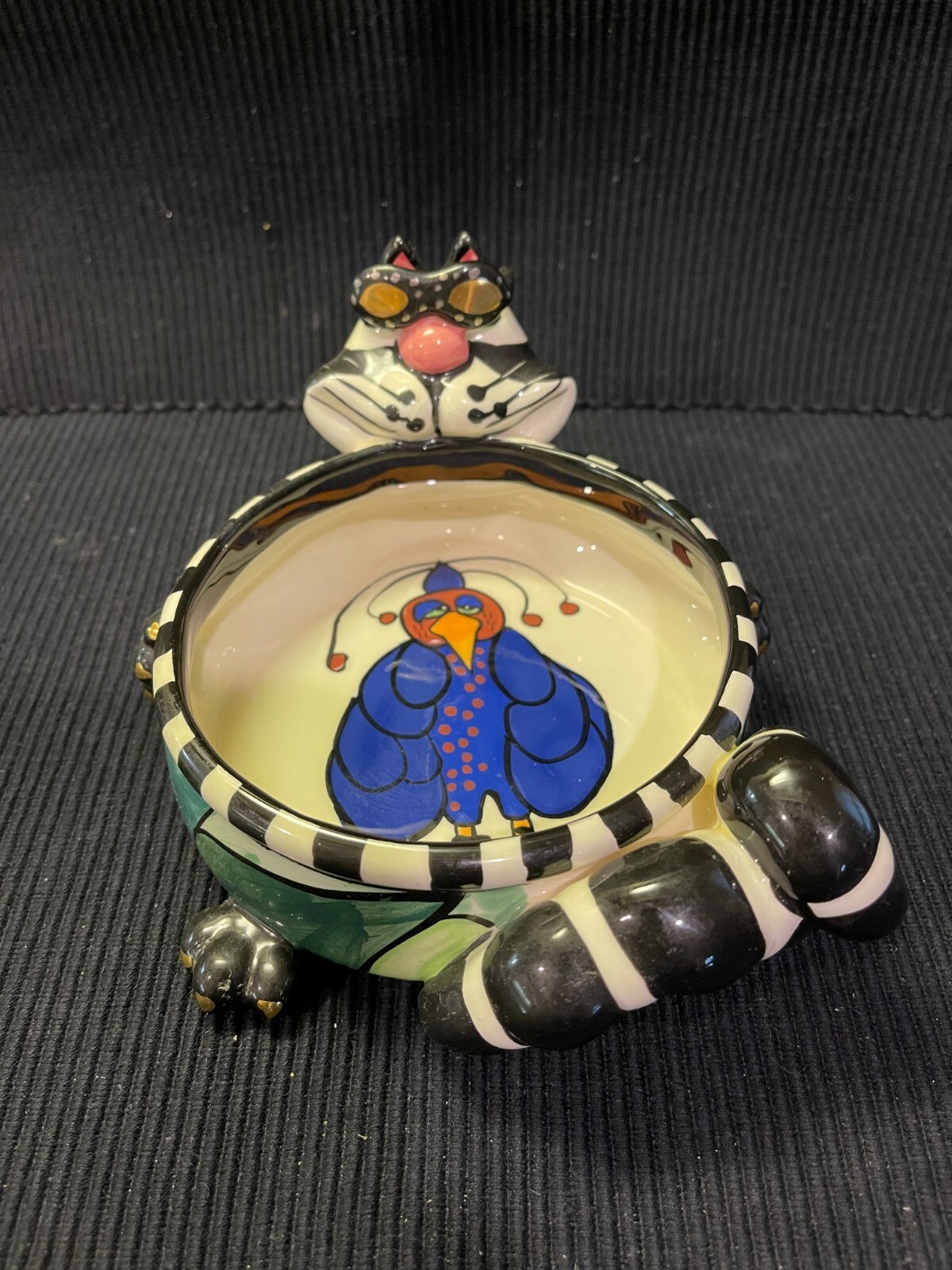 LYNDA CORNEILLE CHARACTER COLLECTIBLES "SWAK" WHIMSICAL CERAMIC CAT ...