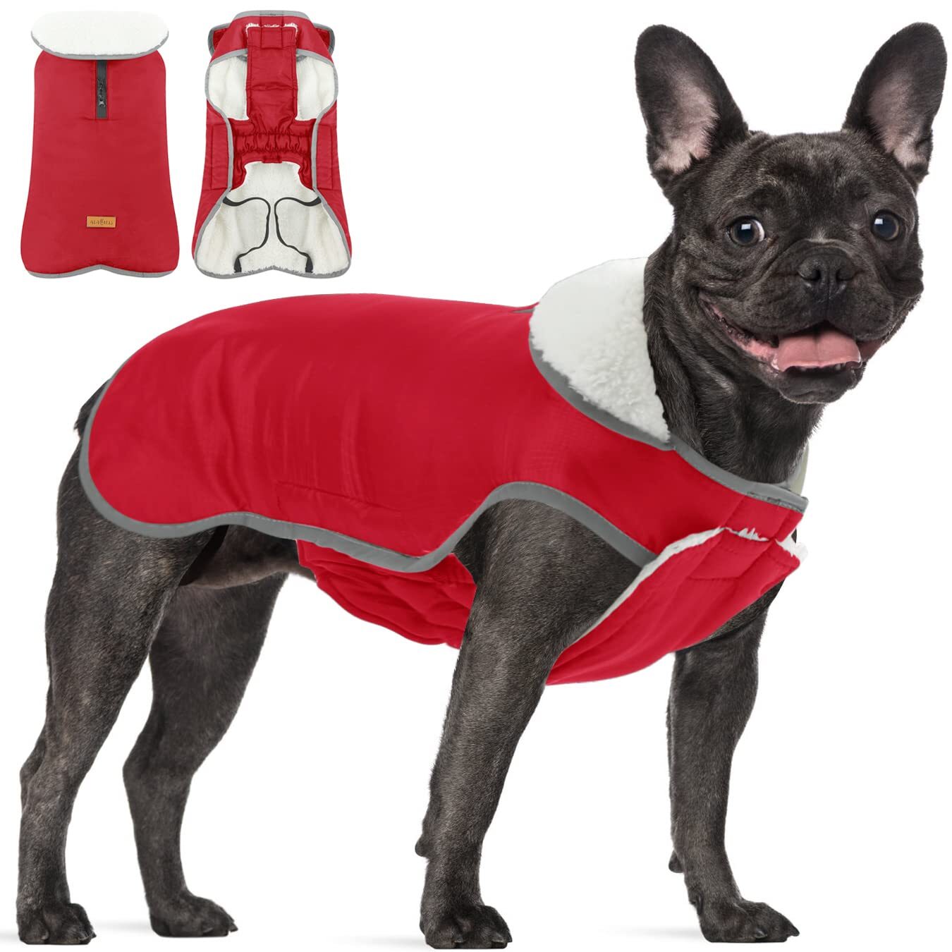 Dog Winter Coat Waterproofreflective Dog Fleece Vest Warm Dog Jackets ...