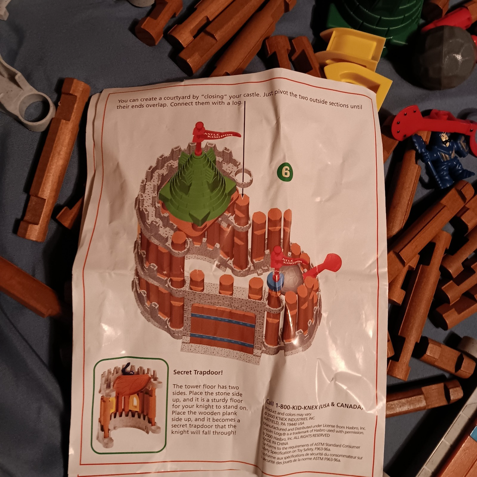 LINCOLN LOGS Castle Kingdom ROYAL Court Replacements w bonus Lego ...