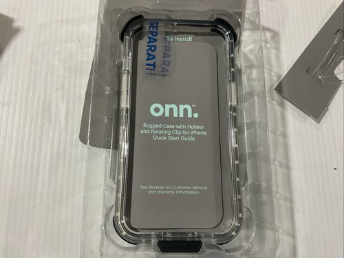 Protect Onn Rugged Case 2022 iPhone 6.1" 2 Camera W/ Holster Rotating ...