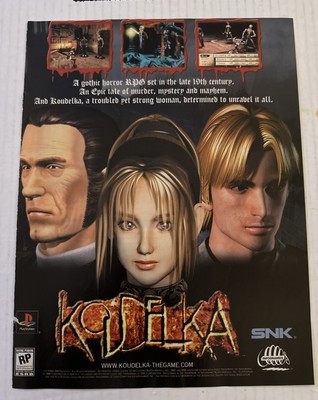 Koudelka Gothic Horror RPG SNK PlayStation Video Game Vintage Print Ad ...