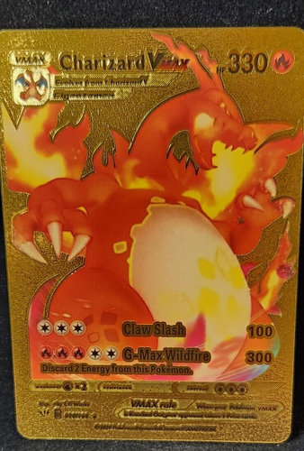 2020 POKEMON CHARIZARD VMAX CLAW SLASH G-MAX WILDFIRE GOLD CARD #020/ ...