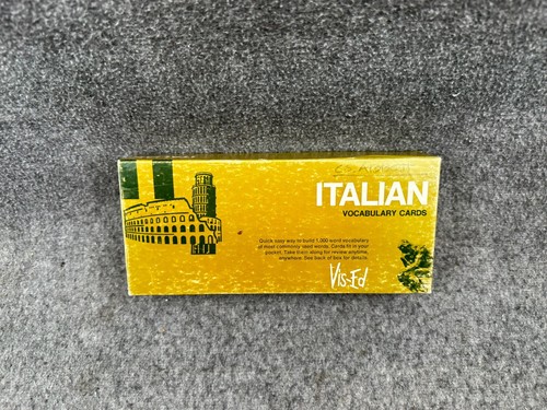 Vis-Ed Italian Vocabulary Cards Set With Index Academic Study 1000 ...