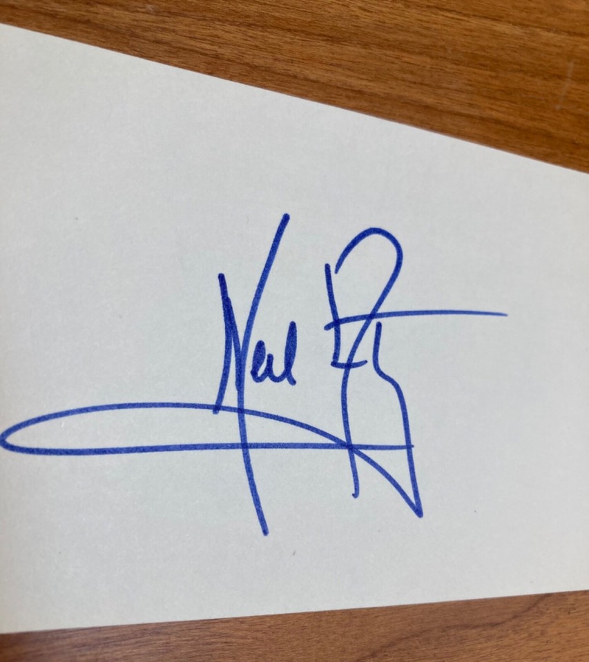 Neil Armstrong Autographed Signed 3x5 Index Card Auto Moon landing NASA ...
