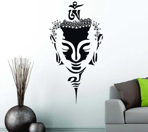 Buddhist Mask Wall Stickers Sakyamuni Decoration Decals Studio Church ...